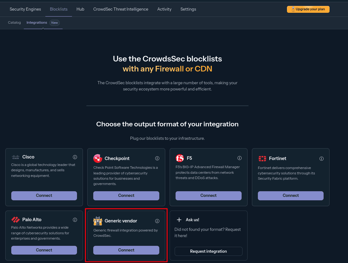 BunkerWeb is compatible with new CrowdSec Integrations console